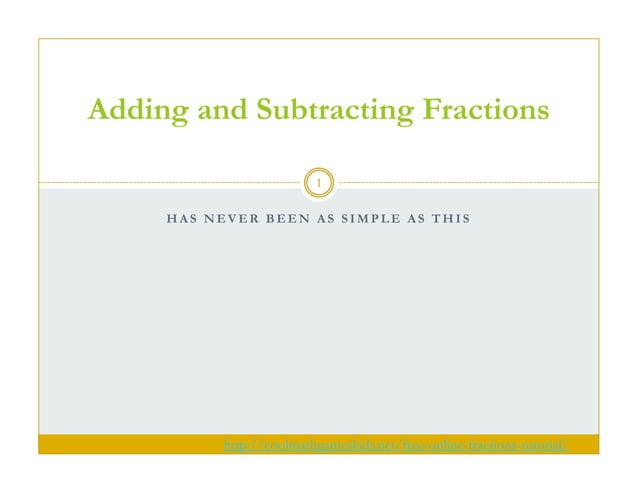 Adding and subtracting fractions | PDF | Physics | Science