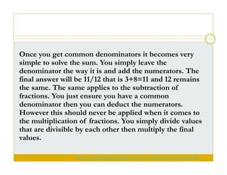 Adding and subtracting fractions | PDF | Physics | Science
