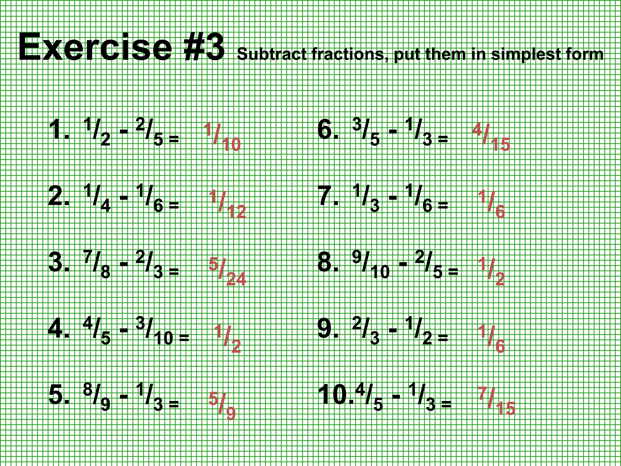 Adding and subtracting fractions | PPT
