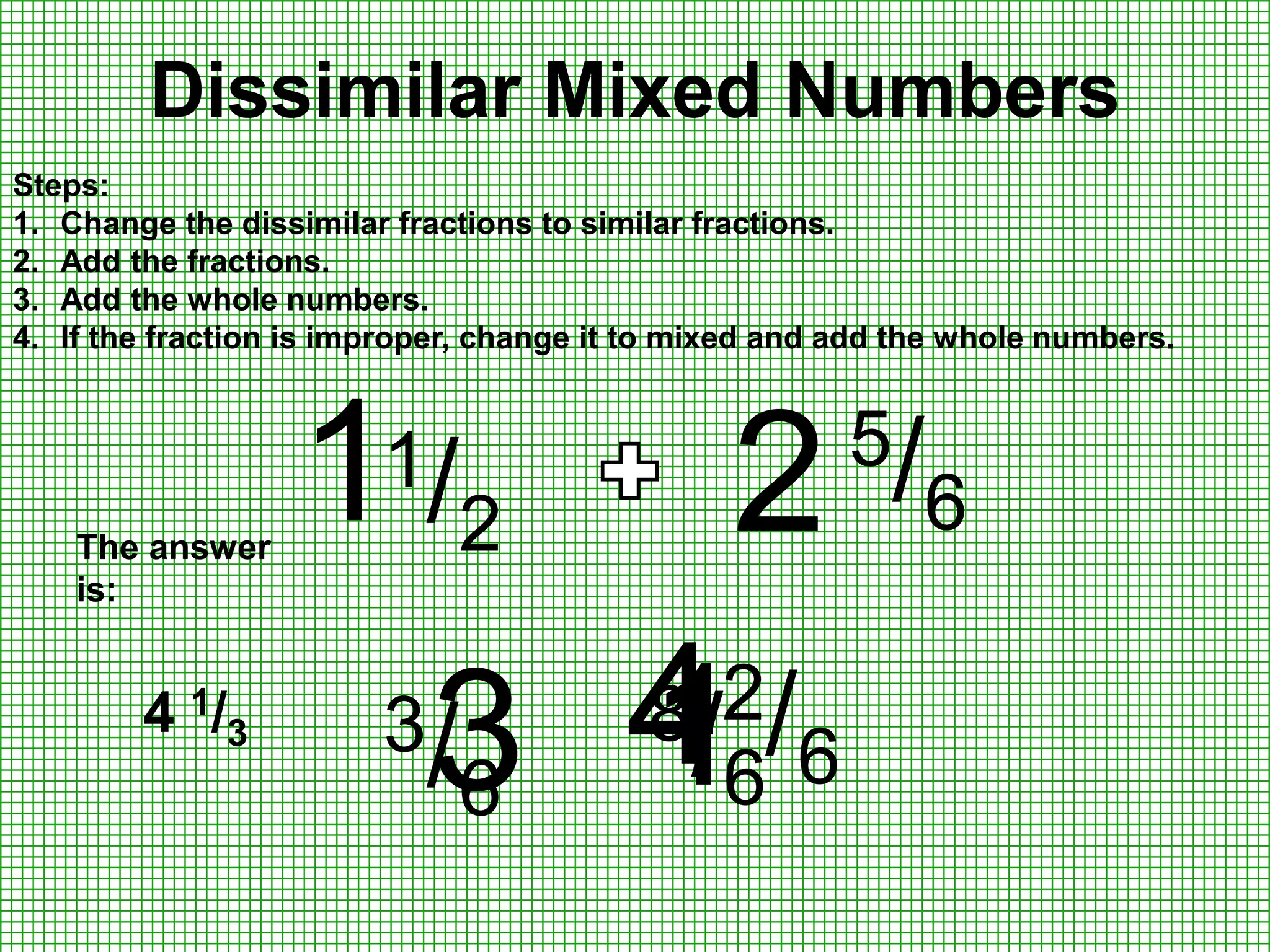 Adding and subtracting fractions | PPT