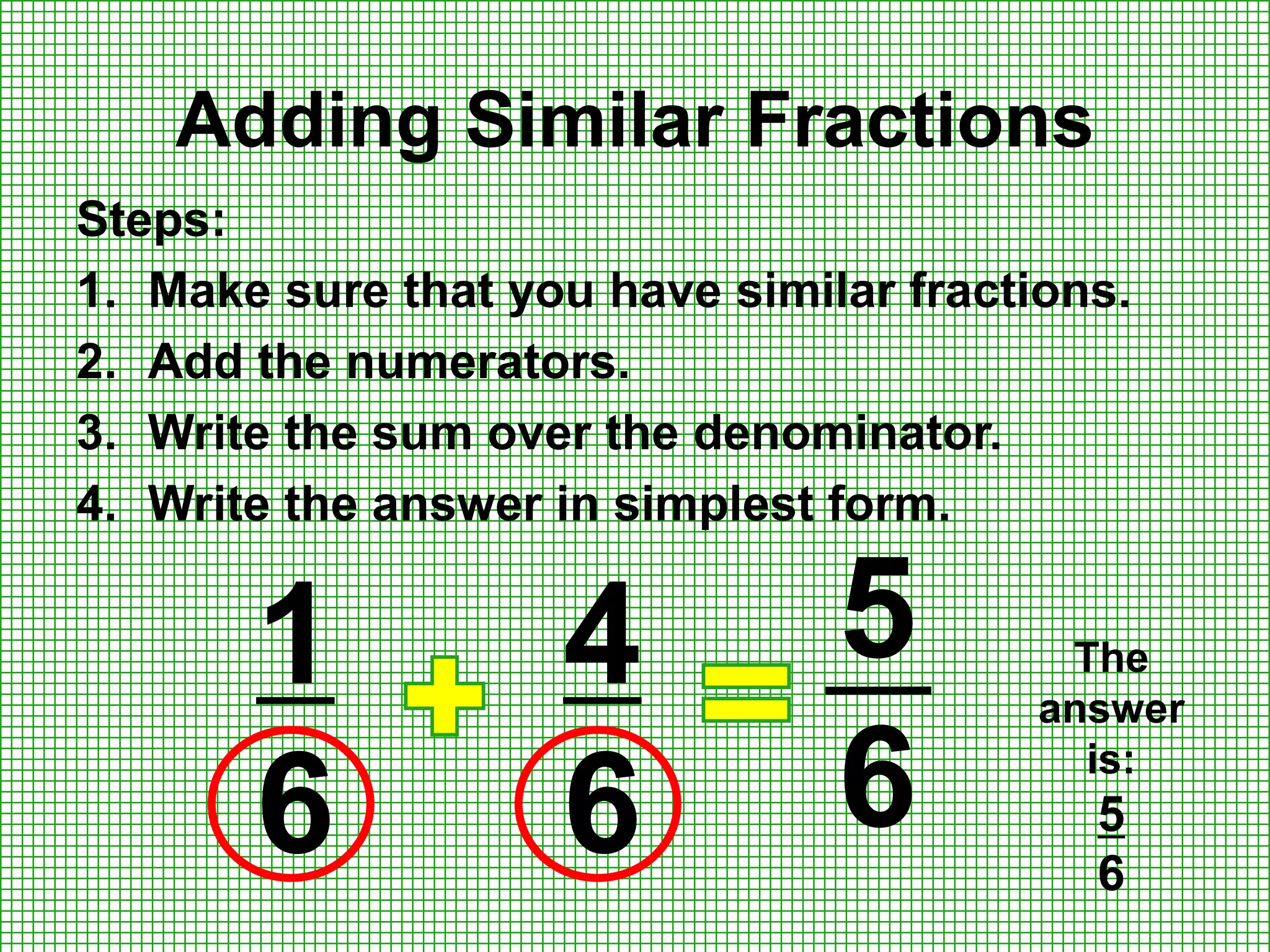 Adding and subtracting fractions | PPT