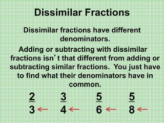 Adding and subtracting fractions | PPT