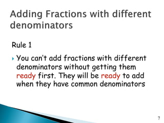 adding and subtracting fractions reports | PDF