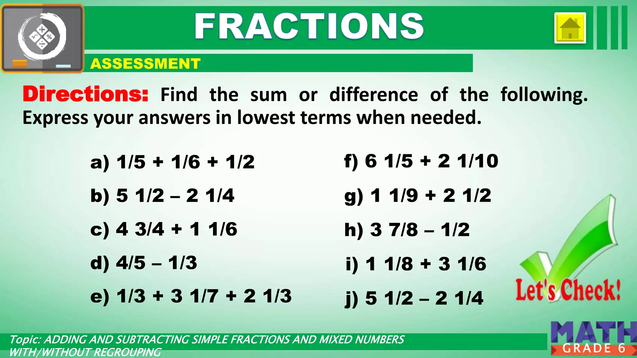 Math 6 Grade 6 1st Quarter Lesson 1 | PPTX