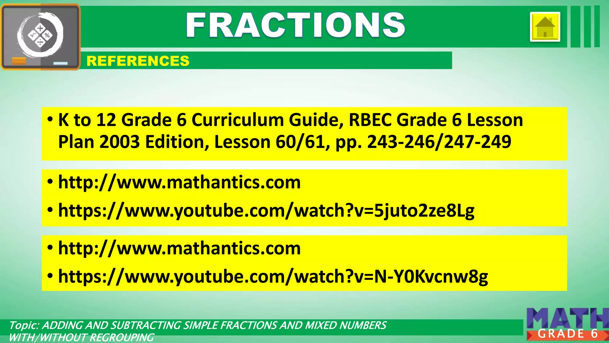 Math 6 Grade 6 1st Quarter Lesson 1 | PPTX