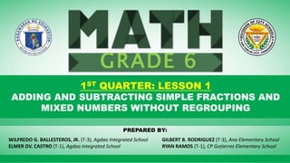 Math 6 Grade 6 1st Quarter Lesson 1 | PPT | Free Download