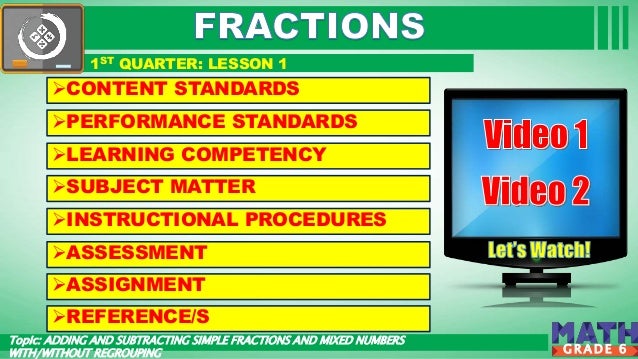 Math 6 Grade 6 1st Quarter Lesson 1