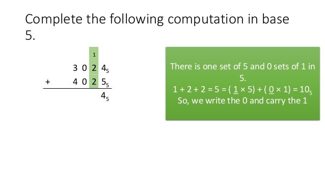 Adding and subtracting in other bases