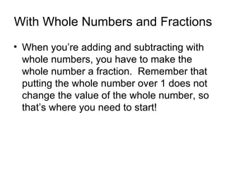 Adding And Subtracting Like Fractions | PPT