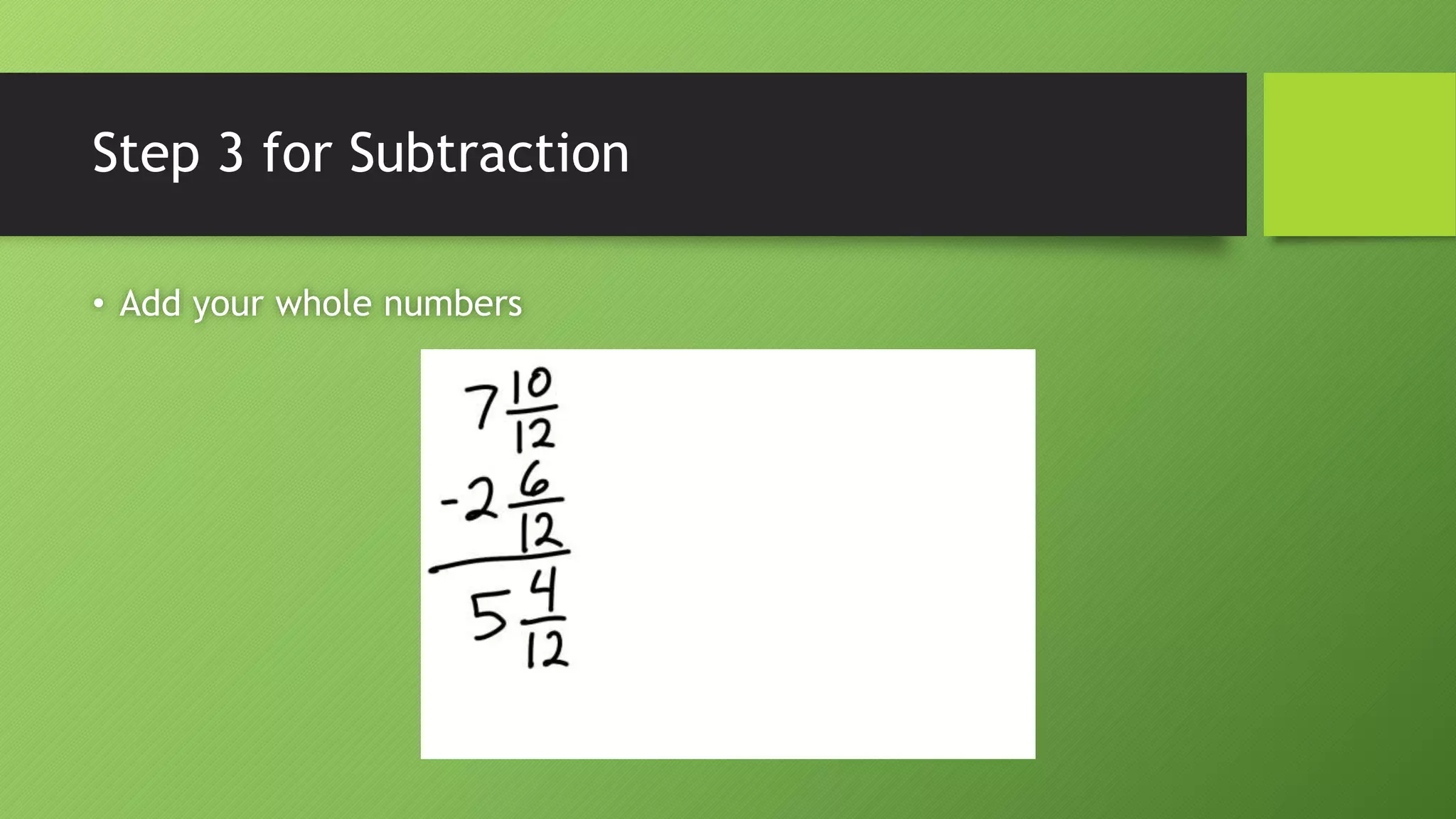 Adding and subtracting mixed numbers | PPTX | Homework and Study ...