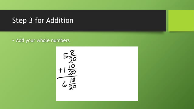 Adding and subtracting mixed numbers | PPTX
