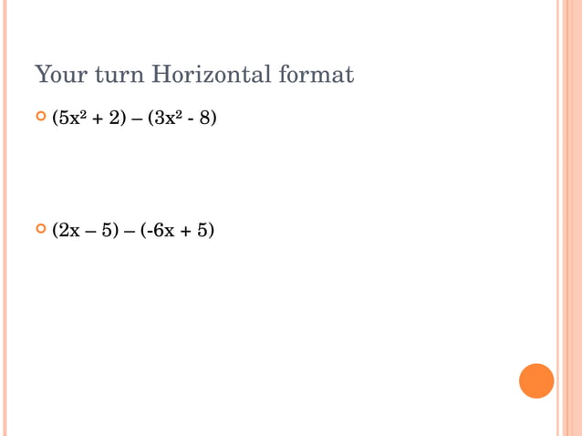 Adding And Subtracting Polynomials Ppt
