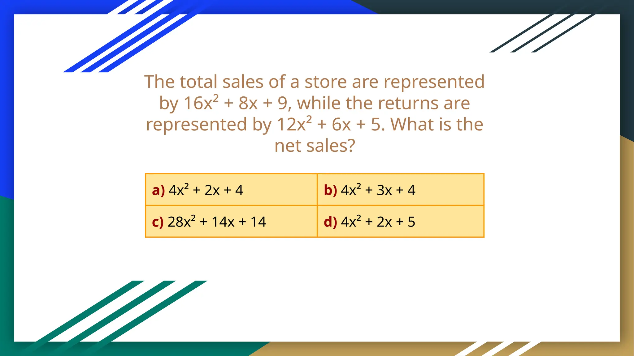 Adding and Subtracting Polynomials - Quiz Time | PPTX