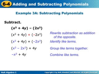 Adding and Subtracting Polynomials PPP.ppt