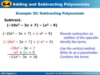 Adding and Subtracting Polynomials PPP.ppt