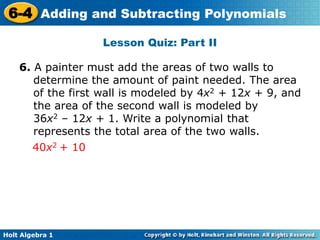 Adding and Subtracting Polynomials PPP.ppt