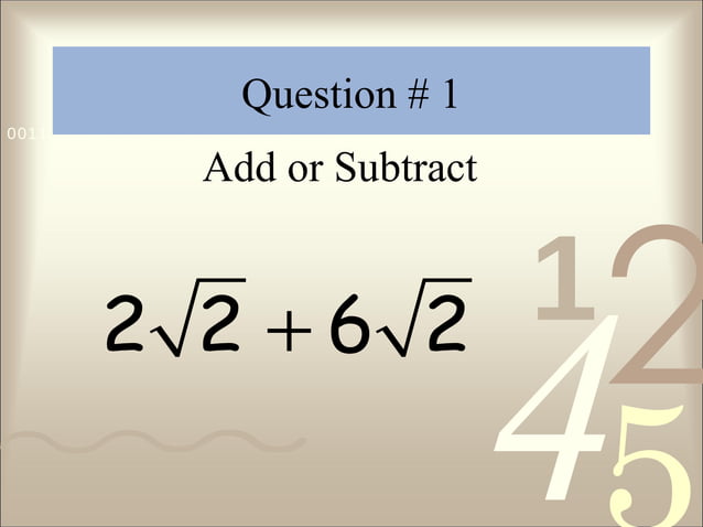 Adding and subtracting radicals ppt white board practice | PPT