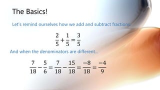 Adding and subtracting rational expressions | PPTX