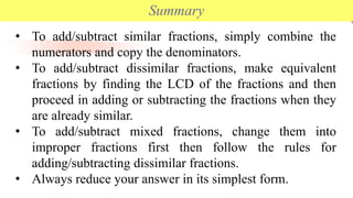 Adding and Subtracting Simple Fractions and Mixed Numbers.pptx