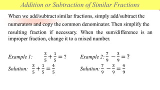 Adding and Subtracting Simple Fractions and Mixed Numbers.pptx