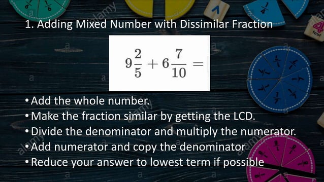 Adding and Subtraction Fraction mixed Number without or with regrouping.pptx | Education