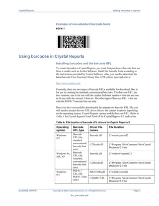Adding barcode to report (cr) | PDF