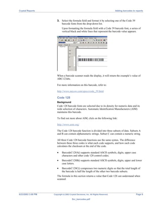 Adding barcode to report (cr) | PDF