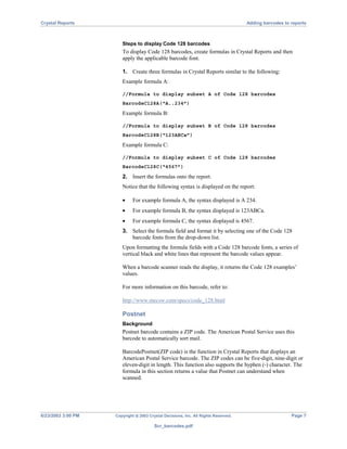 Adding barcode to report (cr) | PDF