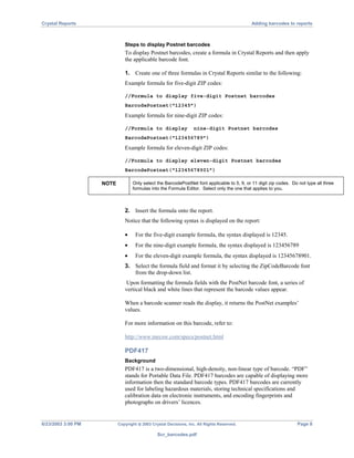 Adding barcode to report (cr) | PDF