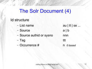 Adding browse to Koha using Solr | PPT