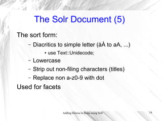 Adding browse to Koha using Solr | PPT