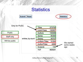 Adding browse to Koha using Solr | PPT
