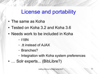 Adding browse to Koha using Solr | PPT