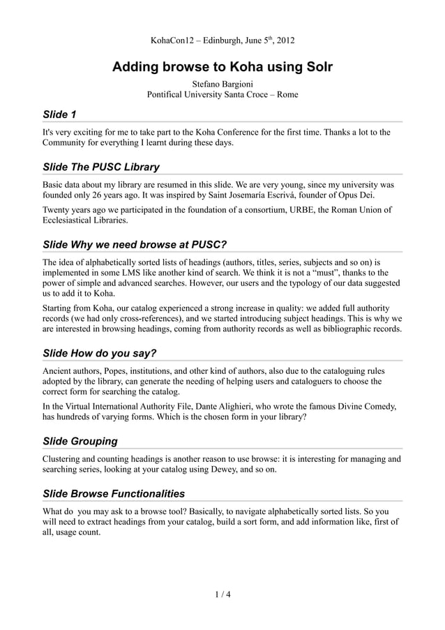 Adding Browse To Koha Using Solr Pdf