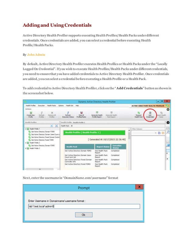 Adding credentials | PDF