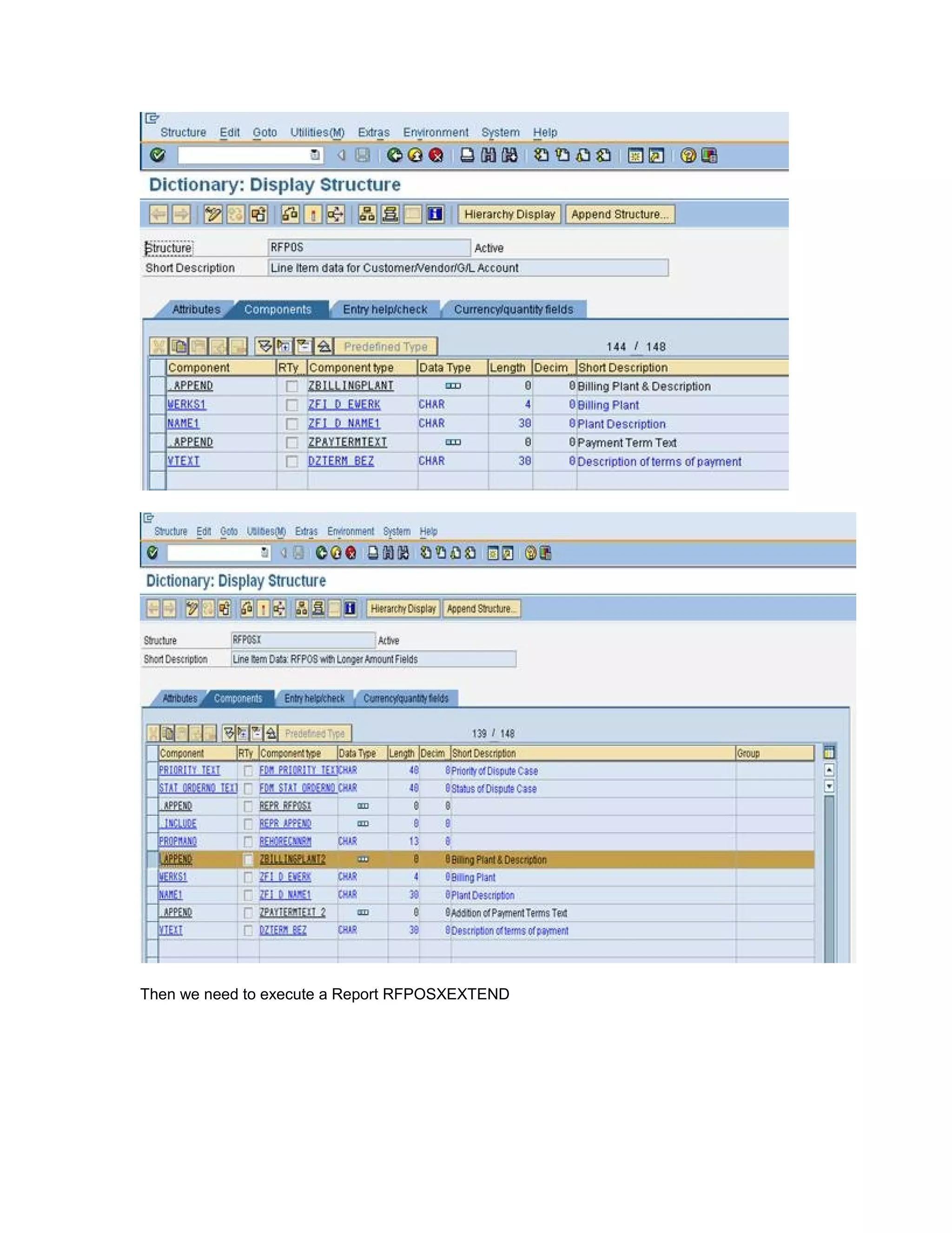 Adding custom fields to the fi report fbl5 n using bt es | DOC