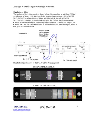 Adding cwdm to_single_wavelength_networks | PDF | Computer Networking ...