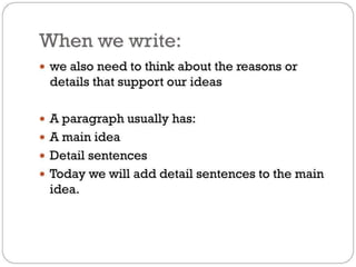 ADDING DETAILS TO A SENTANCE grade 5.pptx | Free Download