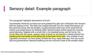 Adding dialogue and sensory detail to your personal narratives | PPTX