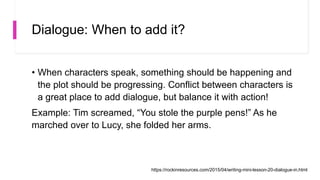 Adding dialogue and sensory detail to your personal narratives | PPTX