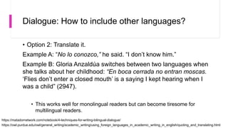Adding dialogue and sensory detail to your personal narratives | PPTX