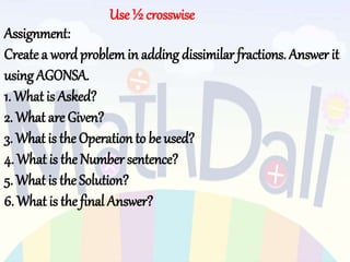 Addition of Dissimilar Fractions | PPTX