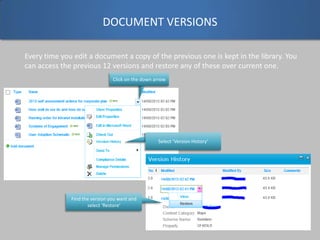 Introduction to Document Libraries | PPTX