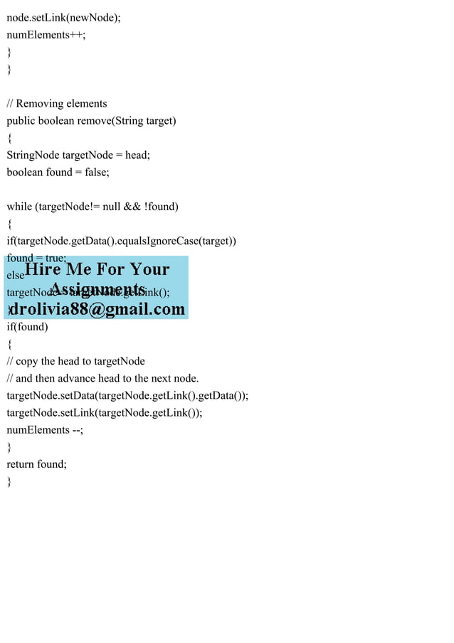 Adding elements public void add(String element) { For fi.pdf Adding elements public void add(String element) { For fi.pdf