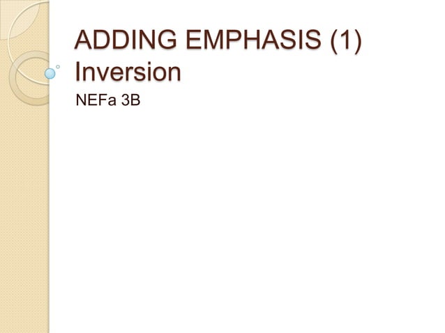Adding emphasis (1) | PPSX