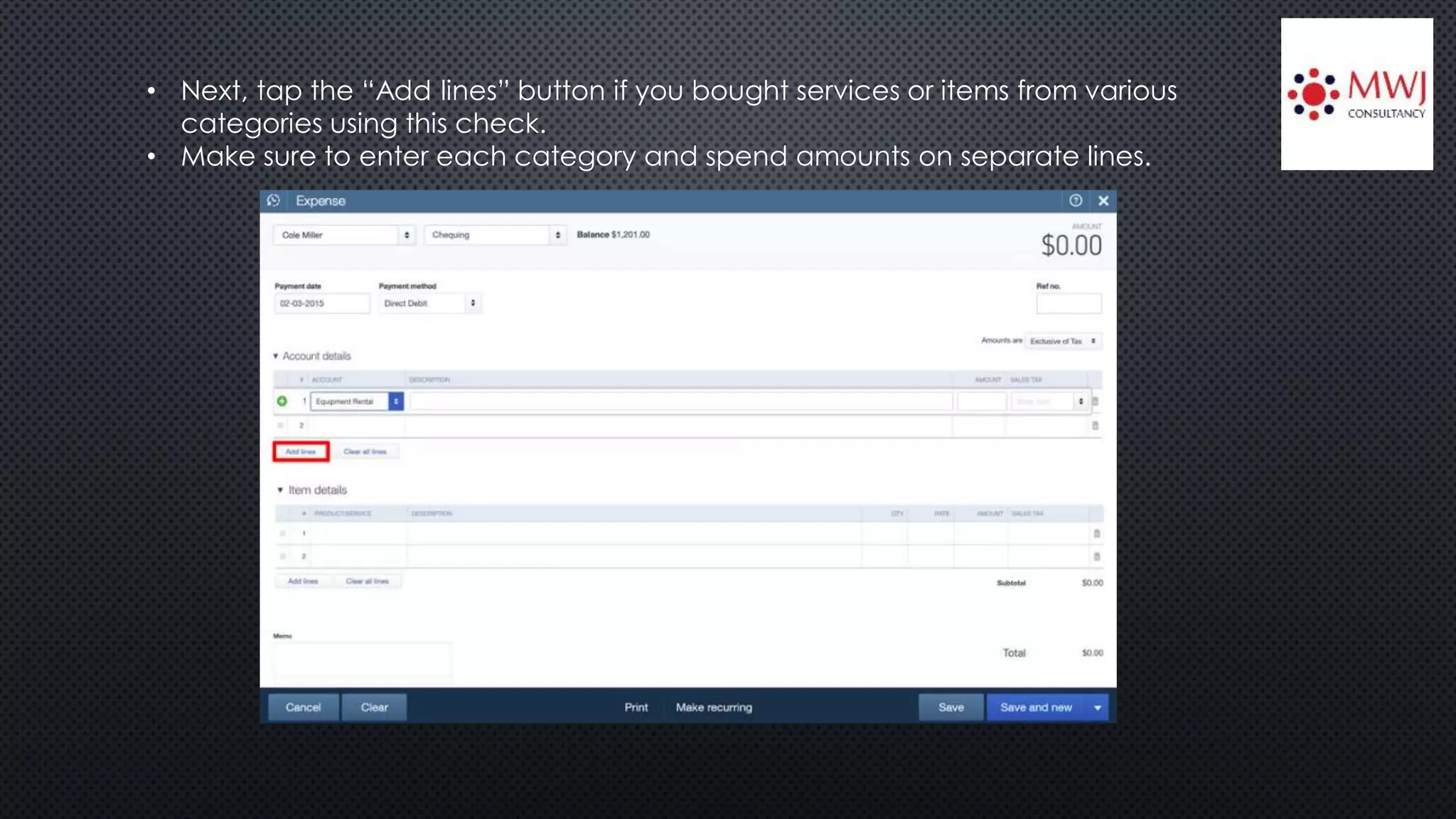 Adding expenses in QuickBooks Desktop | PPT