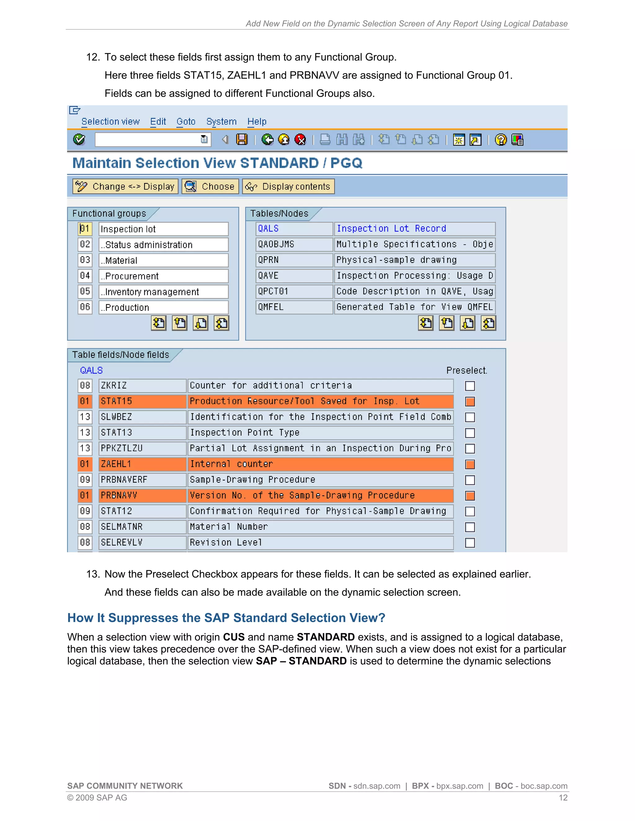 Sap Adding Fields To Dynamic Selection For Fbln Transactions 2 Pdf