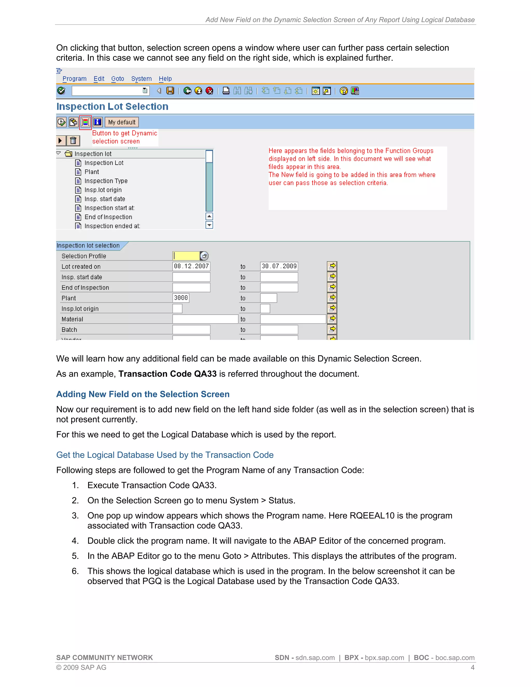 Sap Adding Fields To Dynamic Selection For Fbln Transactions 2 Pdf