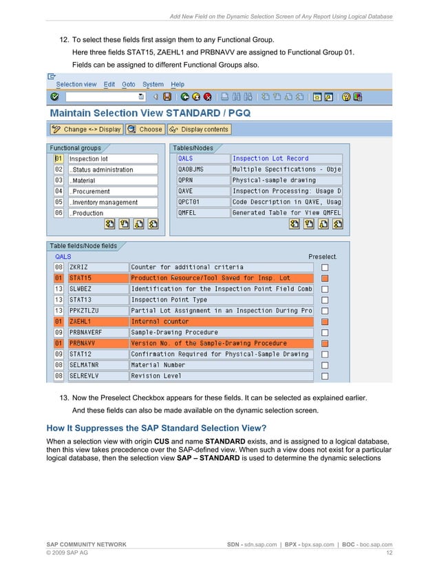 Sap Adding Fields To Dynamic Selection For Fbln Transactions 2 Pdf
