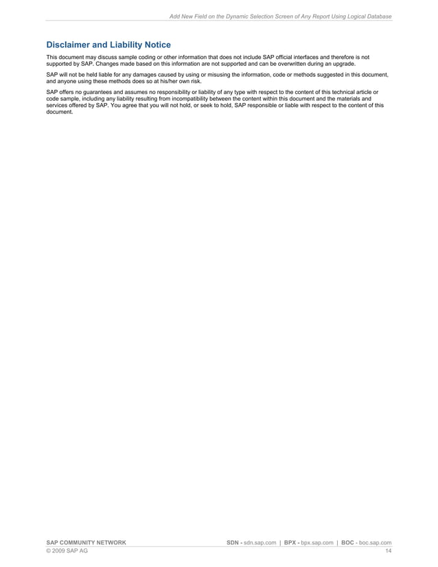Sap Adding Fields To Dynamic Selection For Fbln Transactions 2 Pdf